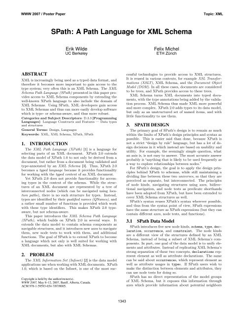 SPath: A Path Language for XML Schema