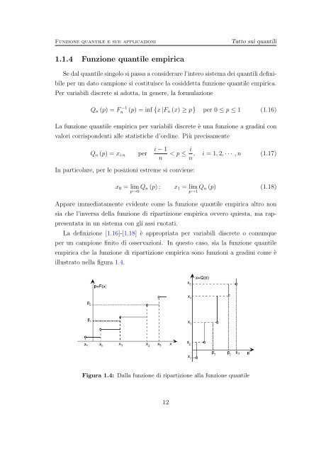 1.1.4 Funzione quantile empirica - Dipartimento di Economia e ...
