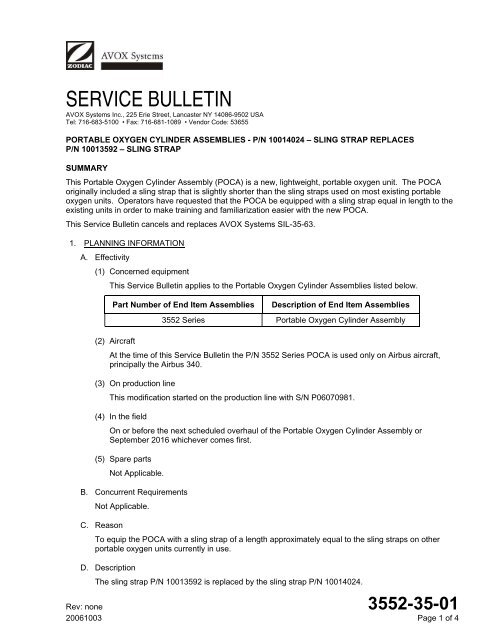 3552-35-01 - AVOX Systems, Inc.