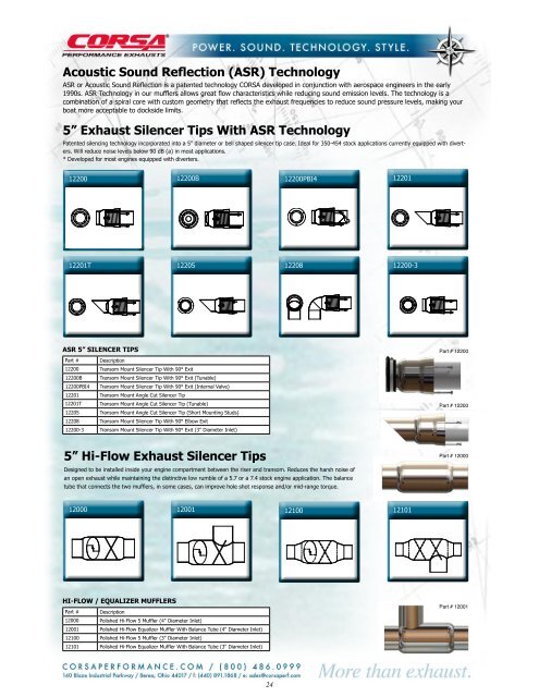 5â Exhaust Silencer Tips With ASR Technology 5â Hi-Flow Exhaust ...