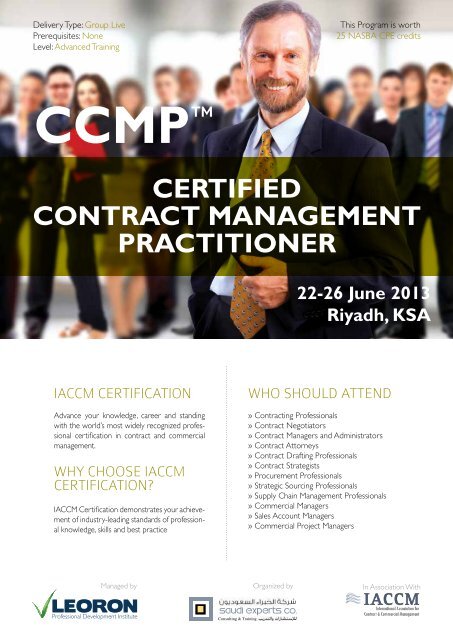 Certified ContraCt ManageMent PraCtitioner CCMP - LEORON ...