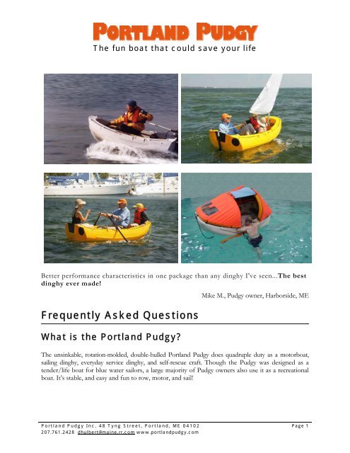 Frequently Asked Questions - Portland Pudgy