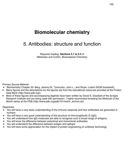 Biomolecular Chemistry 5 Antibodies Structure And Function