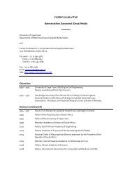 CURRICULUM VITAE Batmanathan Dayanand (Daya) Reddy ...