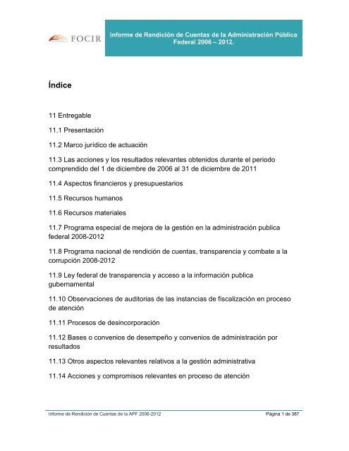 IRC primera etapa - FOCIR