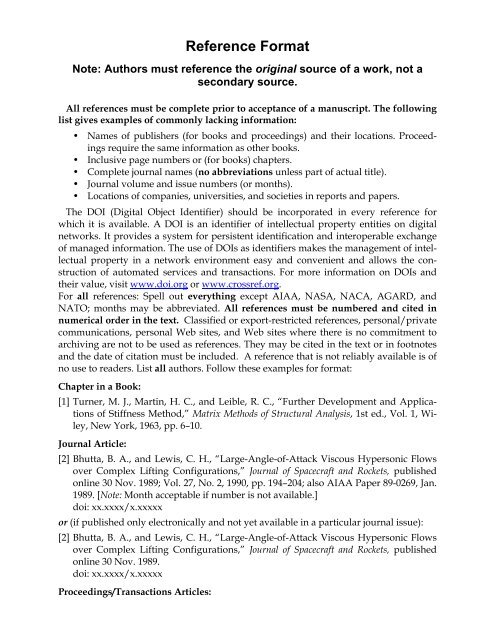 AIAA Reference Guide - Mechanical and Aerospace Engineering