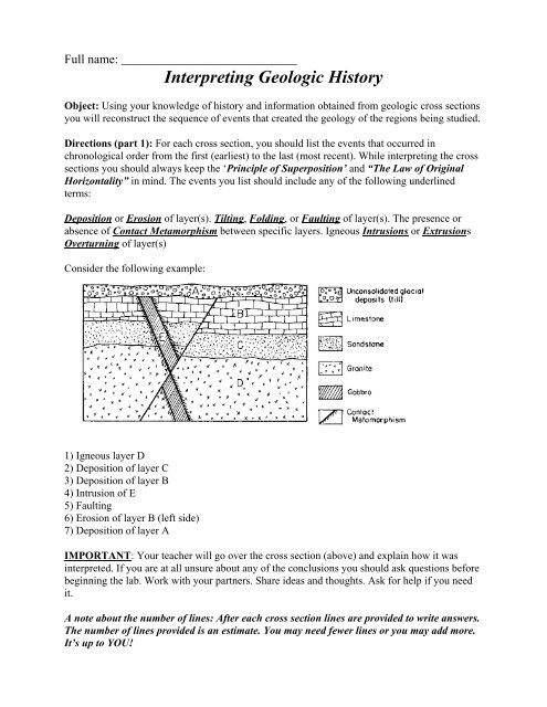 Interpreting Geologic History