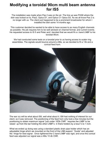 For Toroidal 55 Multi-Beam Satellite Antenna - Home of Toroidal Dish