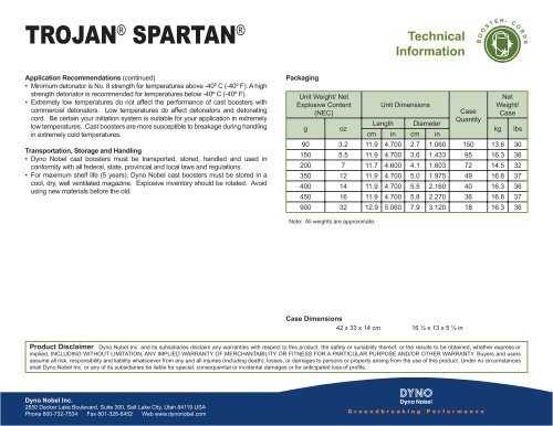 TROJAN ® SPARTAN ® Tech
