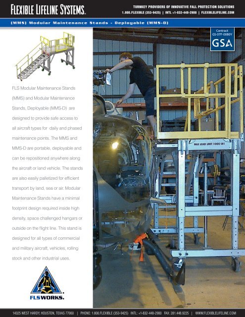 and Modular Maintenance Stands, Deployable - Flexible Lifeline ...