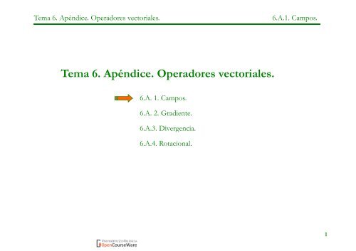 Tema 6. ApÃ©ndice. Operadores vectoriales.