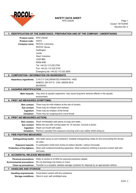 Rocol RTD Liquid.pdf - Walsh Engineering