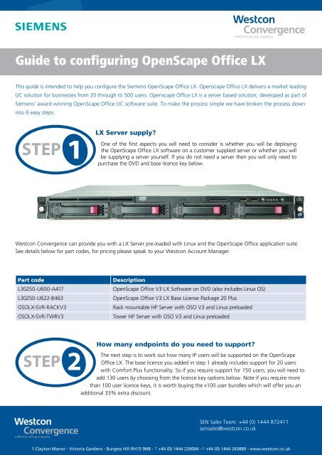 Guide to configuring OpenScape Office LX