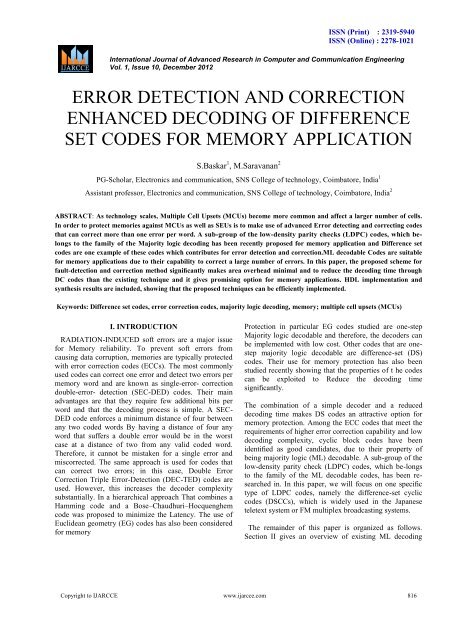 14-ERROR DETECTION AND.pdf - Ijarcce.com