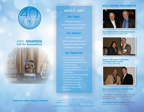 award brochure - Association of Boards of Certification