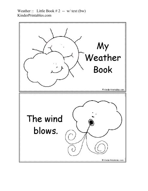 Weather Little Book w - Kinder Printables
