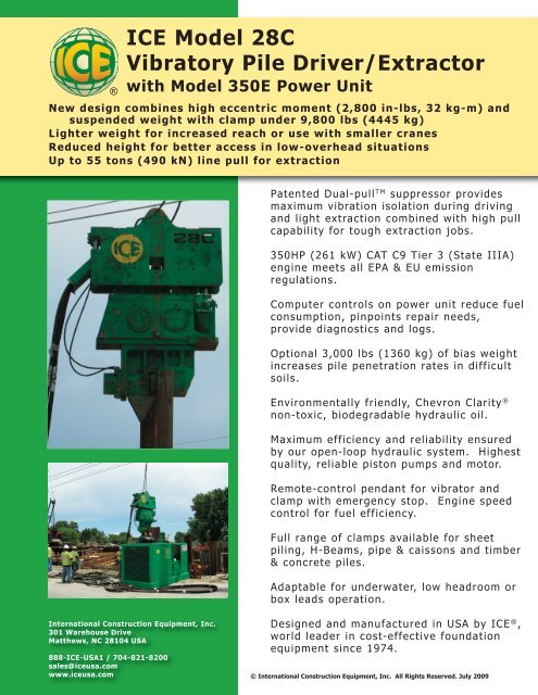 ICE Model 28C Vibratory Pile Driver/Extractor - ICEUSA