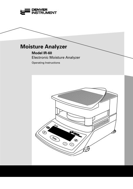 Moisture Analyzer Model IR-60