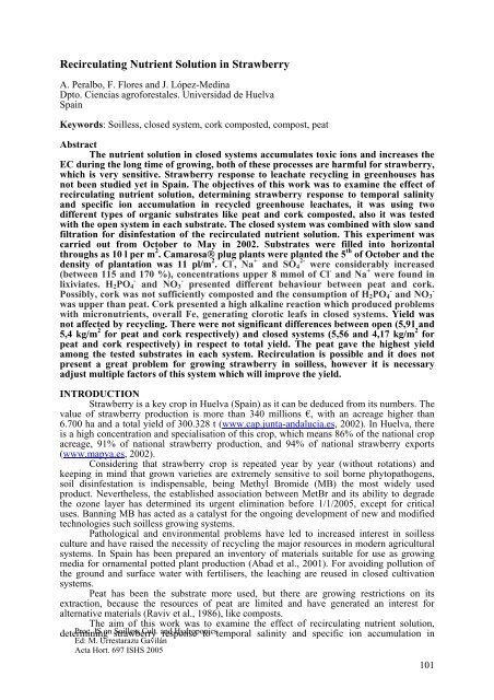 Recirculating Nutrient Solution in Strawberry