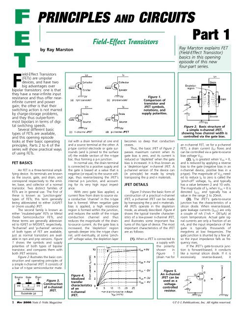 FET Principles and Circuits - Linear Integrated Systems