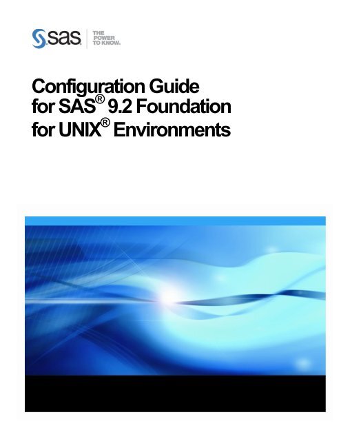 Configuration Guide Sas 92 Foundation For Unix Environments