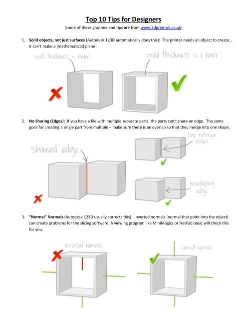 Top 10 Tips for Designers - 3D printer