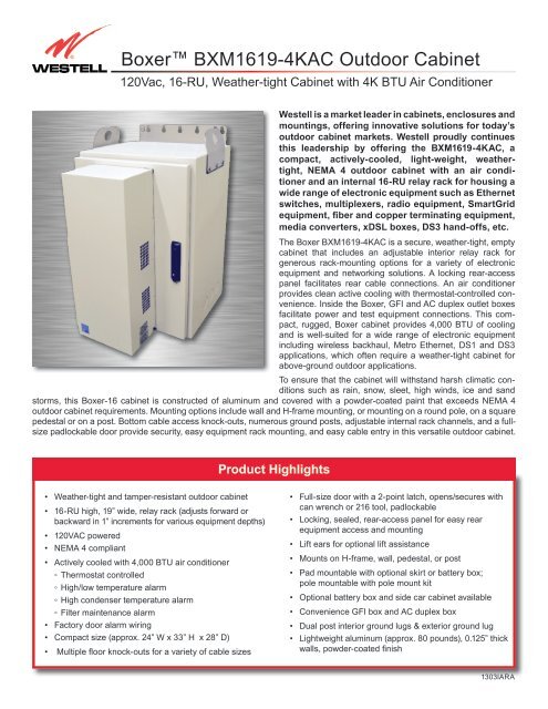 A90-BXM1619-4KAC - Westell Technologies, Inc.