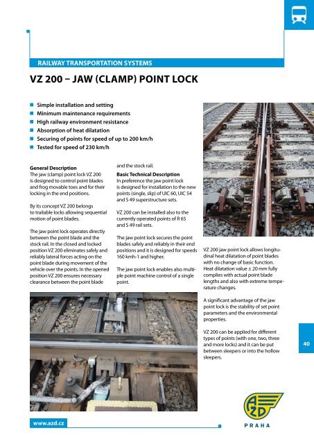 VZ 200 â JAW (CLAMP) POINT LOCK