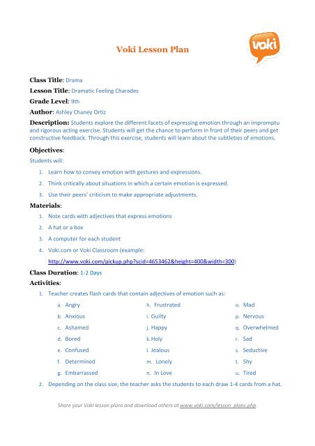 Dramatic Feeling Charades - Oddcast