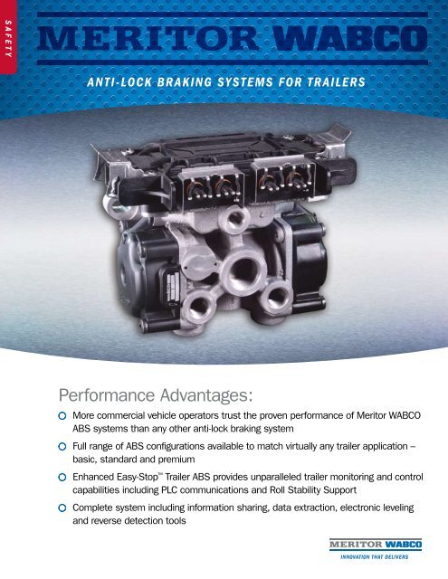 Performance Advantages: - Meritor WABCO