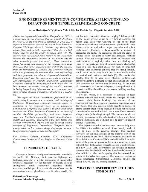 Engineered Cementitious Composites