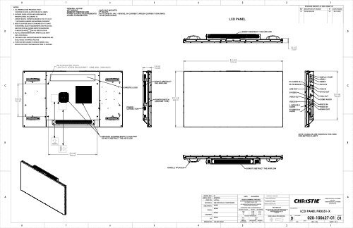 Christie Lucidus Mechanical Line Drawing - Christie Digital Systems