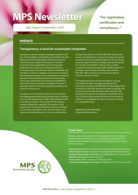 Newsletter 3rd quarter (PDF) - MPS