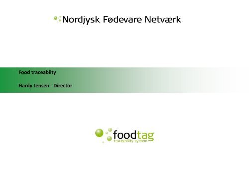 Foodtag traceability system â Functionality & Perspectives - Menu