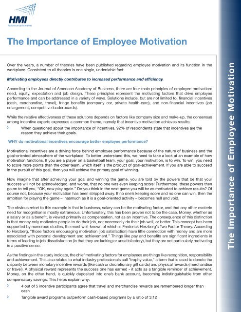 The Importance of Employee Motivation - Game Changing ...