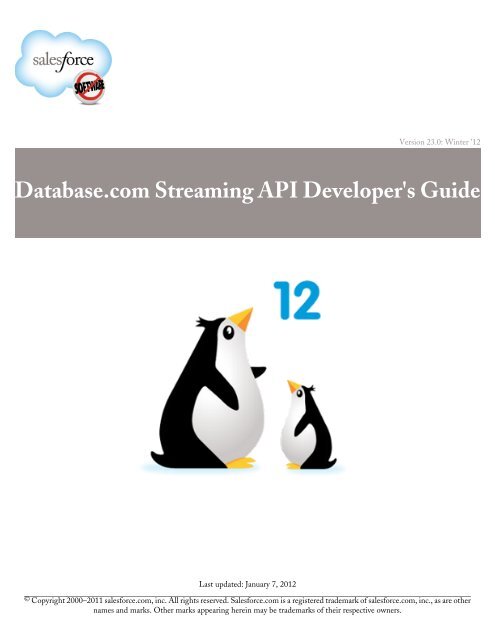 Streaming Api Developer S Guide