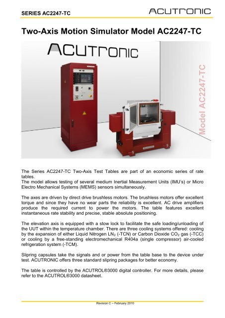 two axis motion simulator AC2247-TC - Acutronic