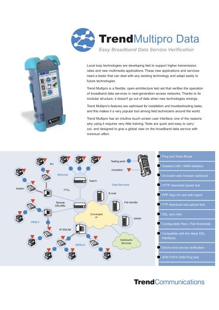 Trend Multipro Data datasheet - Trend Communications Ltd.