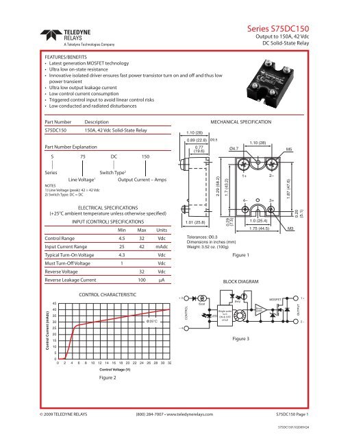 S75DC150 data sheet v4.indd - Teledyne Relays