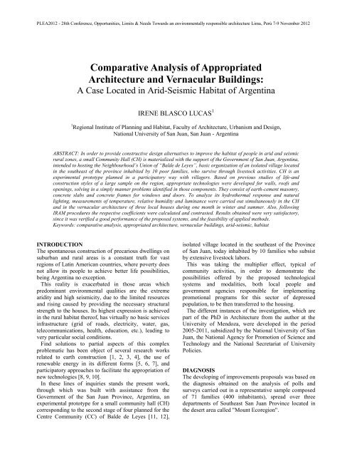 Template and Instructions for Preparation of Full Paper for PLEA 2007