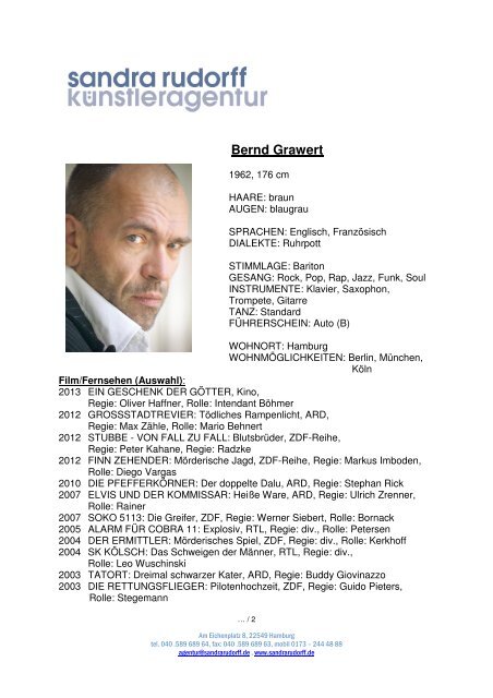 Bernd Grawert - Sandra Rudorff KÃ¼nstleragentur