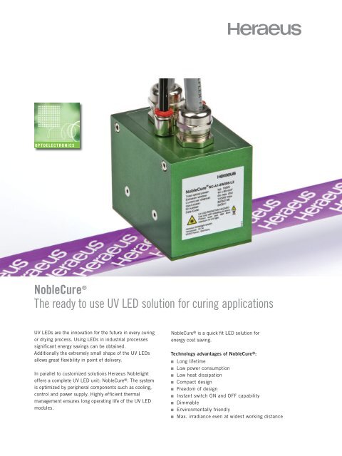 NobleCure - Heraeus Noblelight