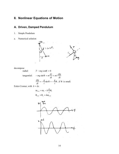 II. Nonlinear Equations of Motion