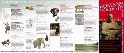Romans Leaflet (revised)[19] - the Roman Baths