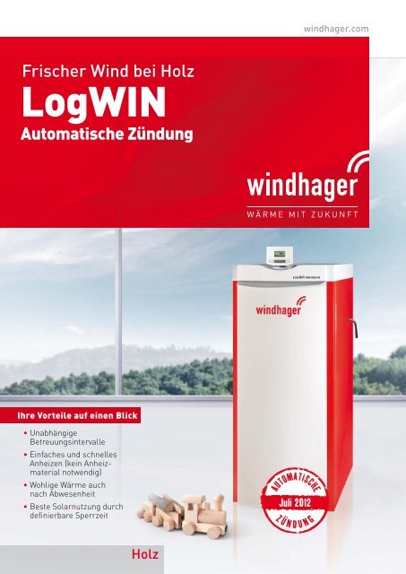 LogWIN automatische ZÃƒÂ¼ndung - Windhager