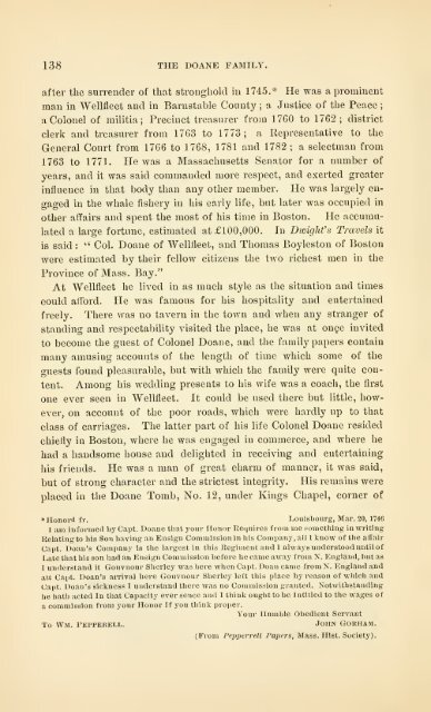 138 THE DOANE FAMILY. aft