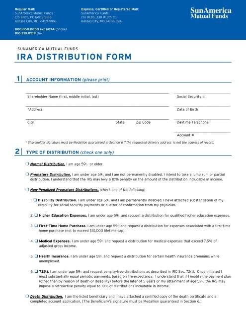 Fillable Scottrade Ira Distribution Form - Printable Forms Free Online
