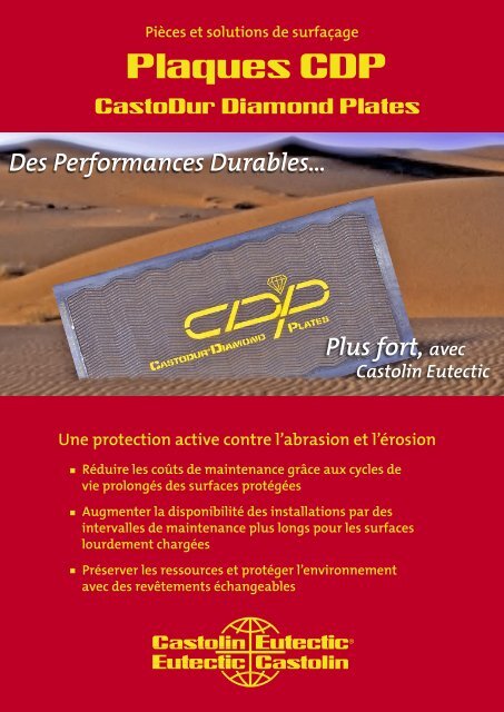 Plaques CDP - Castolin Eutectic