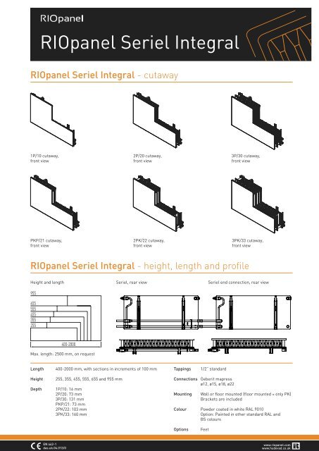 Radiator datasheet - RIOpanel