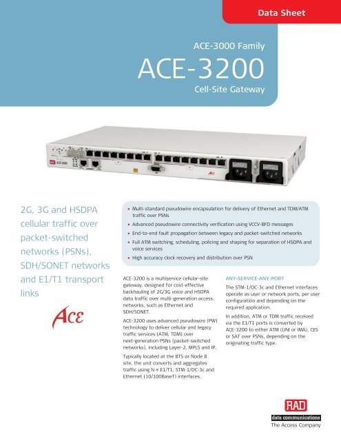 ACE-3200 - Connect Data